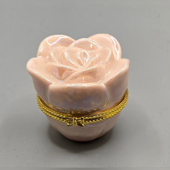 Mary Kay | Accents | Mary Kay Rose Trinket Box Hinged Lid Pink ...